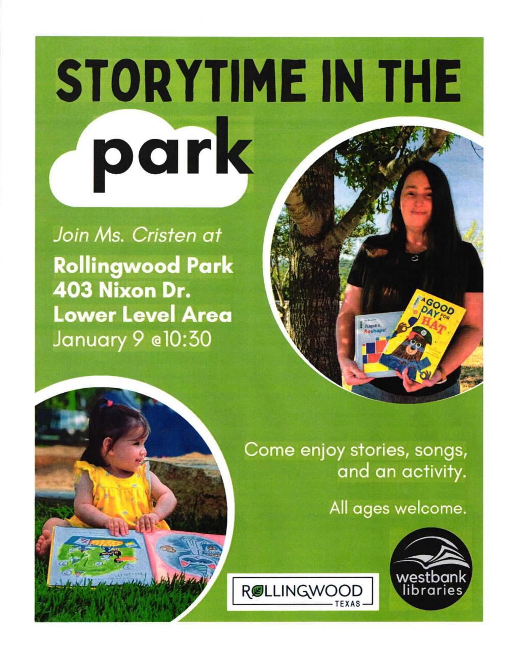 Storytime at the Park | City of Rollingwood Texas